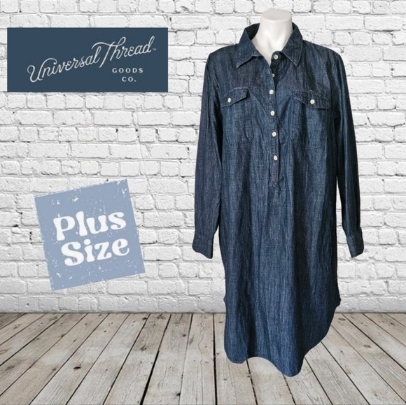 Universal Thread | Dresses | Universal Thread Plus Size Denim Shirt ...